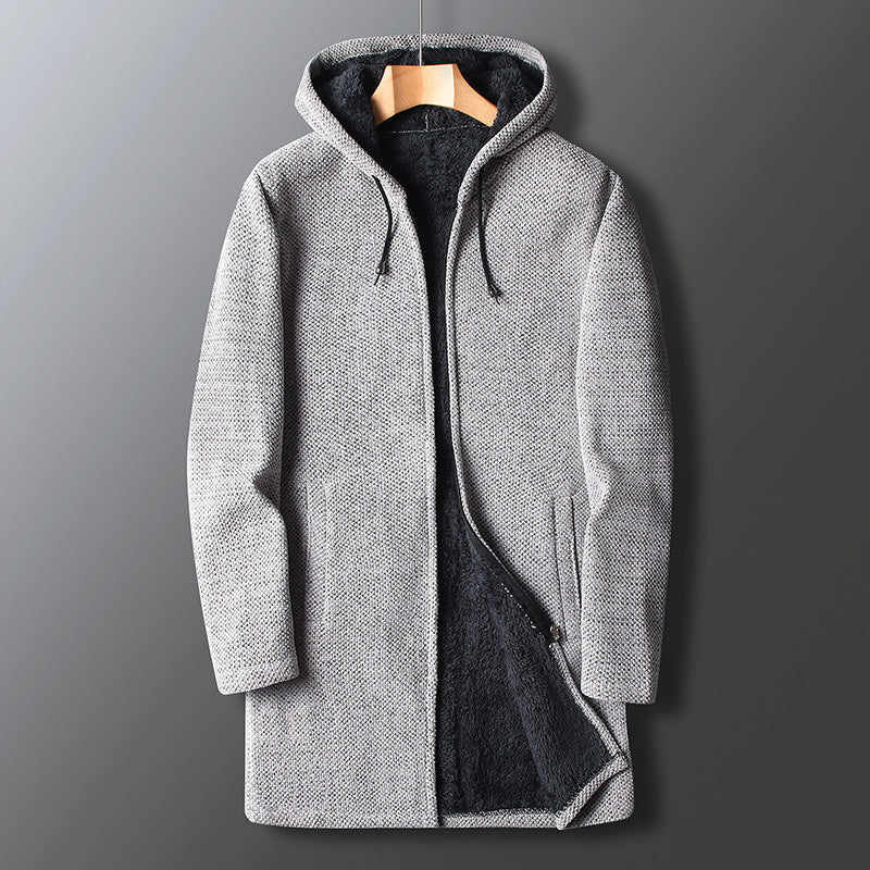 Fleece Jacket for Men, Hooded | Long Length – Zephoria London